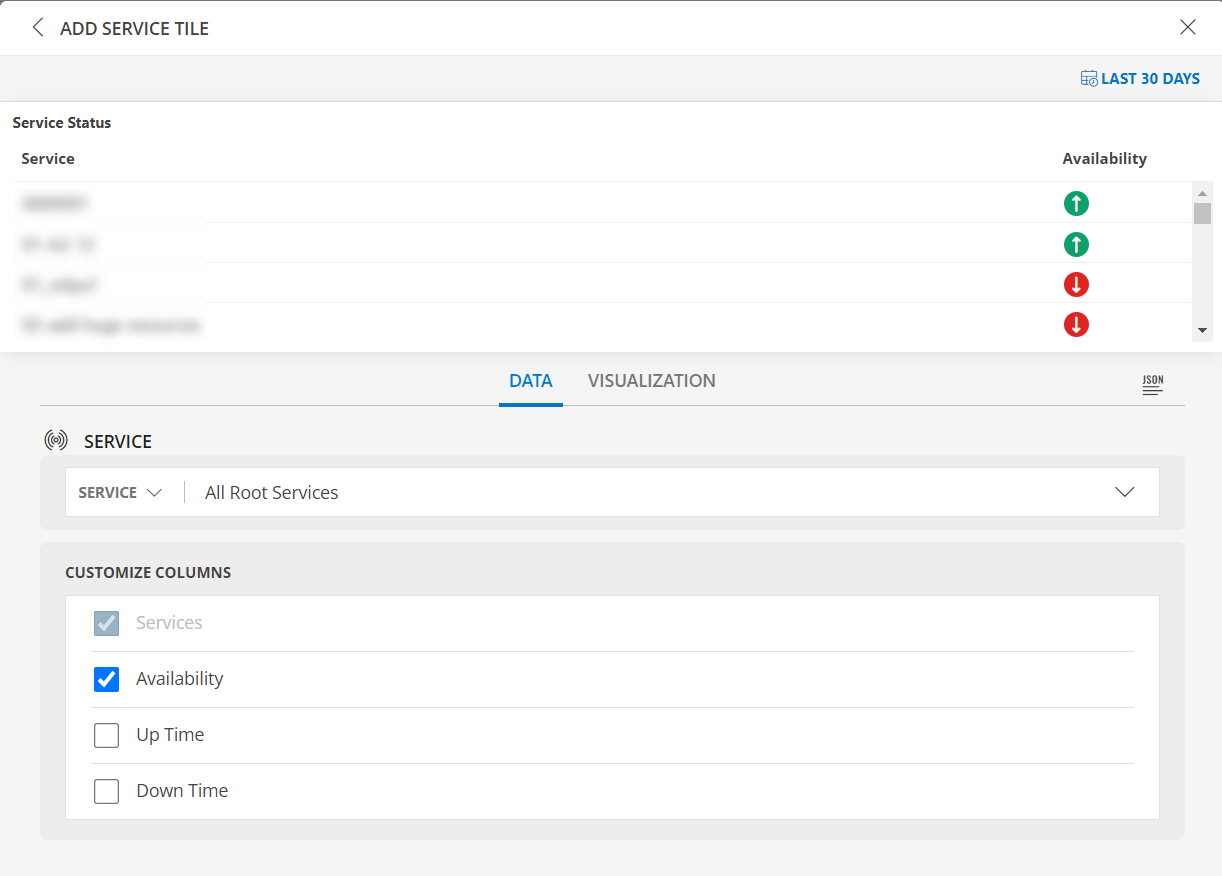 Service Tile | OpsRamp Documentation